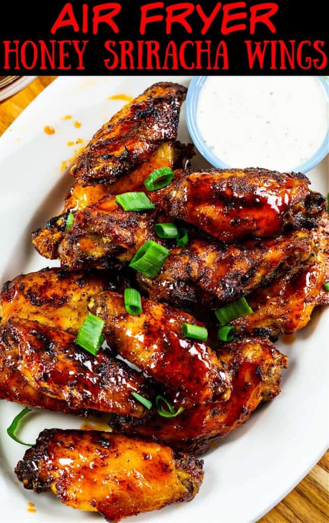 Air Fryer Honey Sriracha Chicken Wings - Skinny Southern Recipes